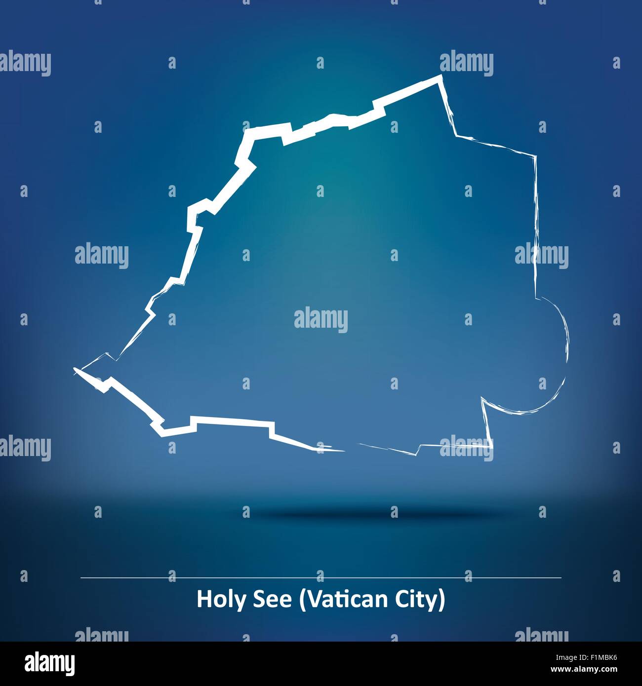Doodle Map of Vatican - vector illustration Stock Vector Image & Art ...