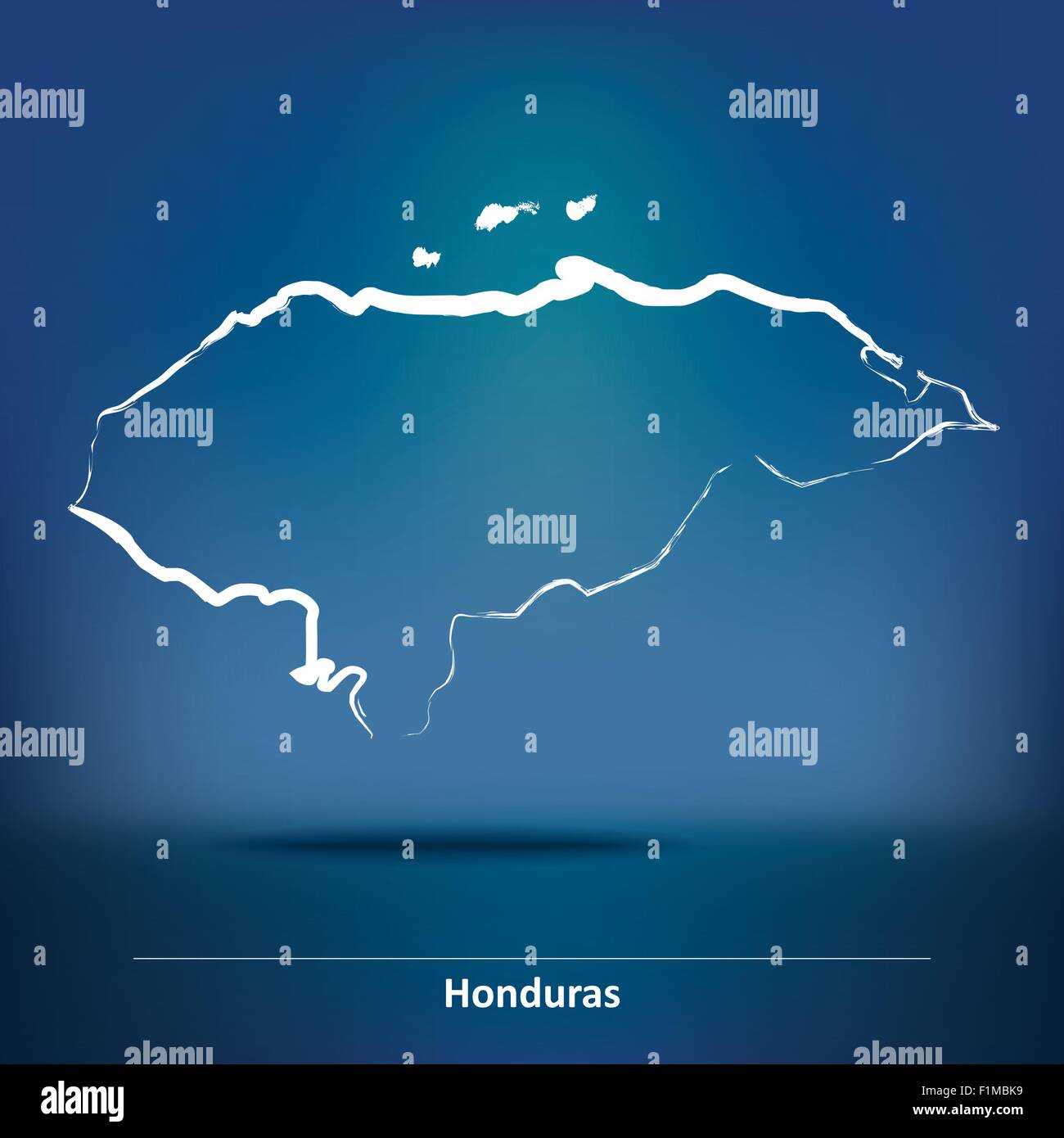 Doodle Map of Honduras - vector illustration Stock Vector Image & Art ...