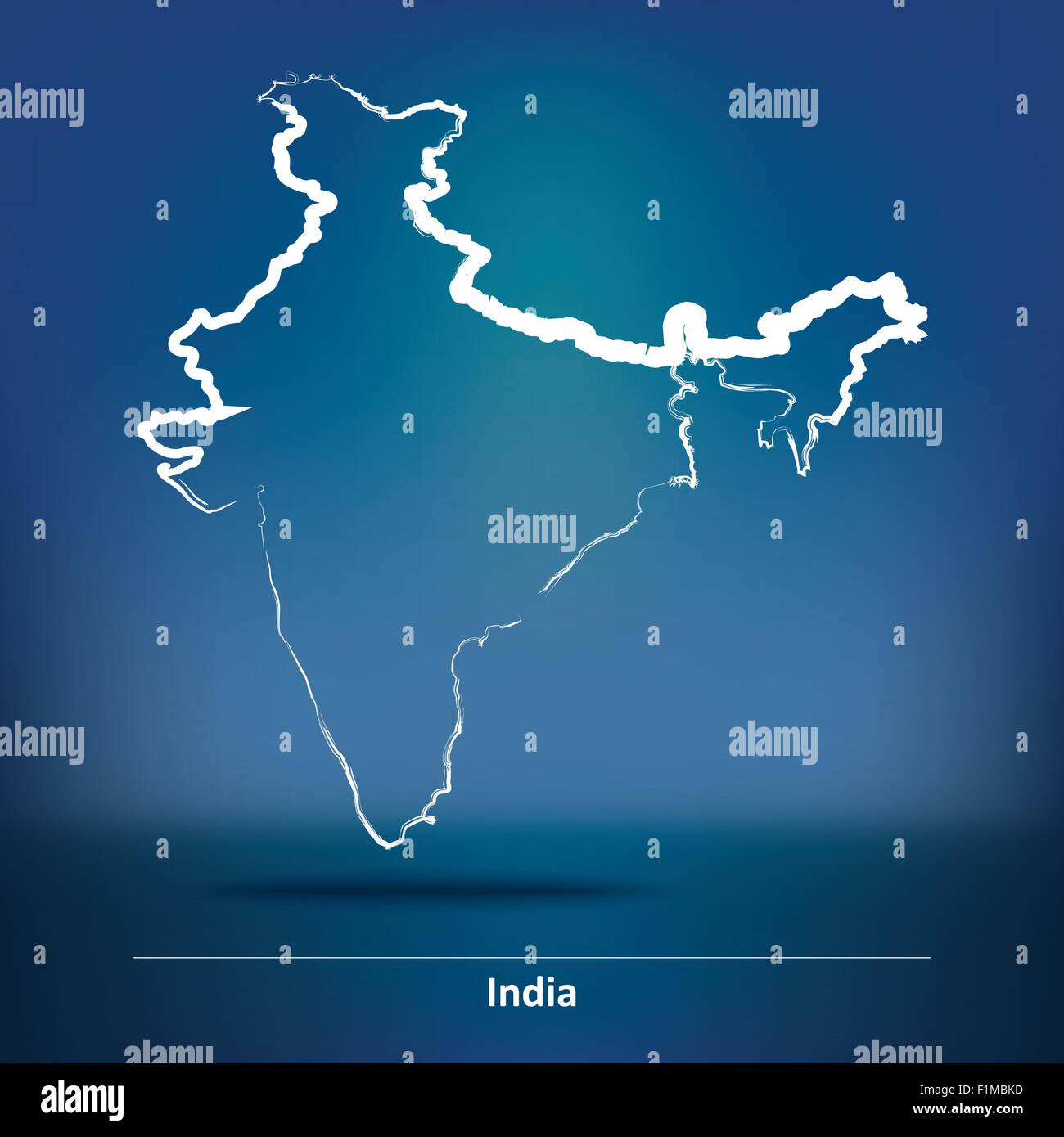 Doodle Map of India - vector illustration Stock Vector Image & Art - Alamy