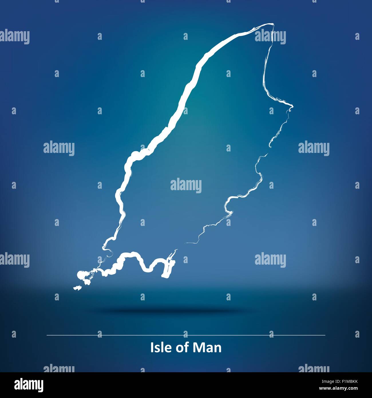 Doodle Map of Isle of Man - vector illustration Stock Vector Image ...