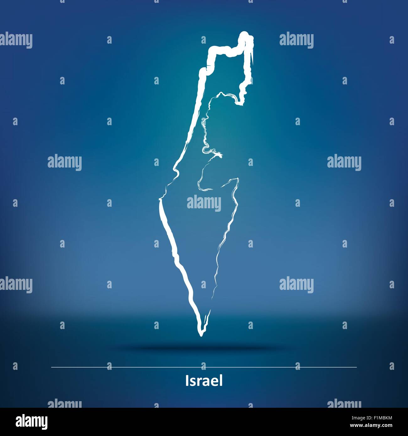 Doodle Map of Israel - vector illustration Stock Vector Image & Art - Alamy