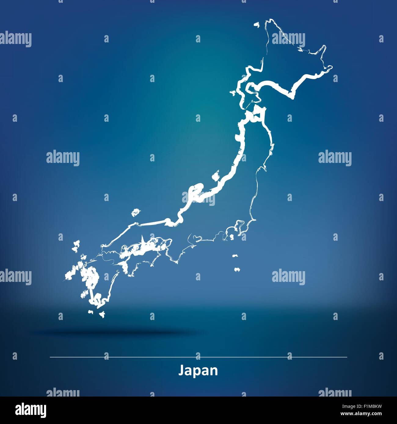 Doodle Map of Japan - vector illustration Stock Vector Image & Art - Alamy
