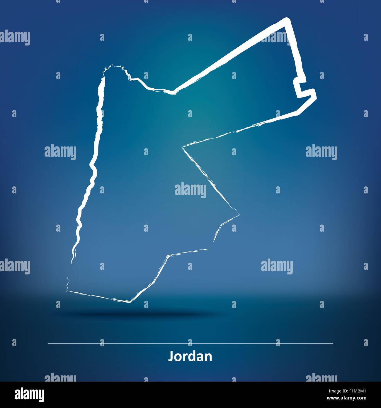 Doodle Map of Jordan - vector illustration Stock Vector Image & Art - Alamy