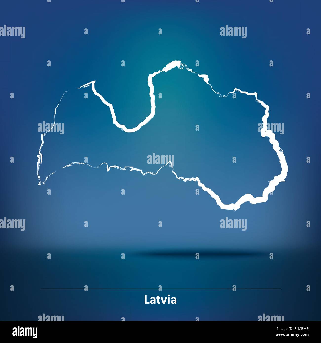 Doodle Map of Latvia - vector illustration Stock Vector Image & Art - Alamy
