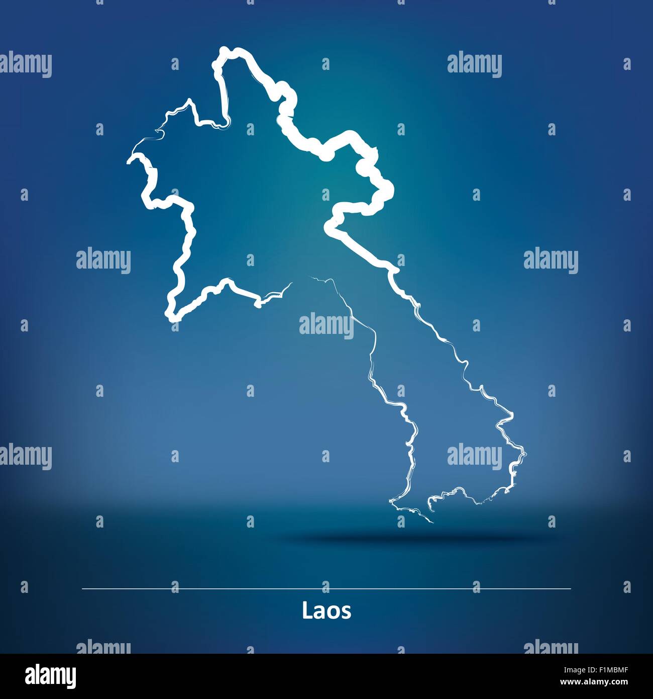 Laos outline map vector vectors hi-res stock photography and images - Alamy