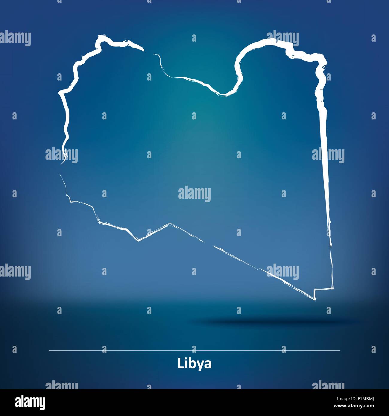 Doodle Map of Libya - vector illustration Stock Vector Image & Art - Alamy
