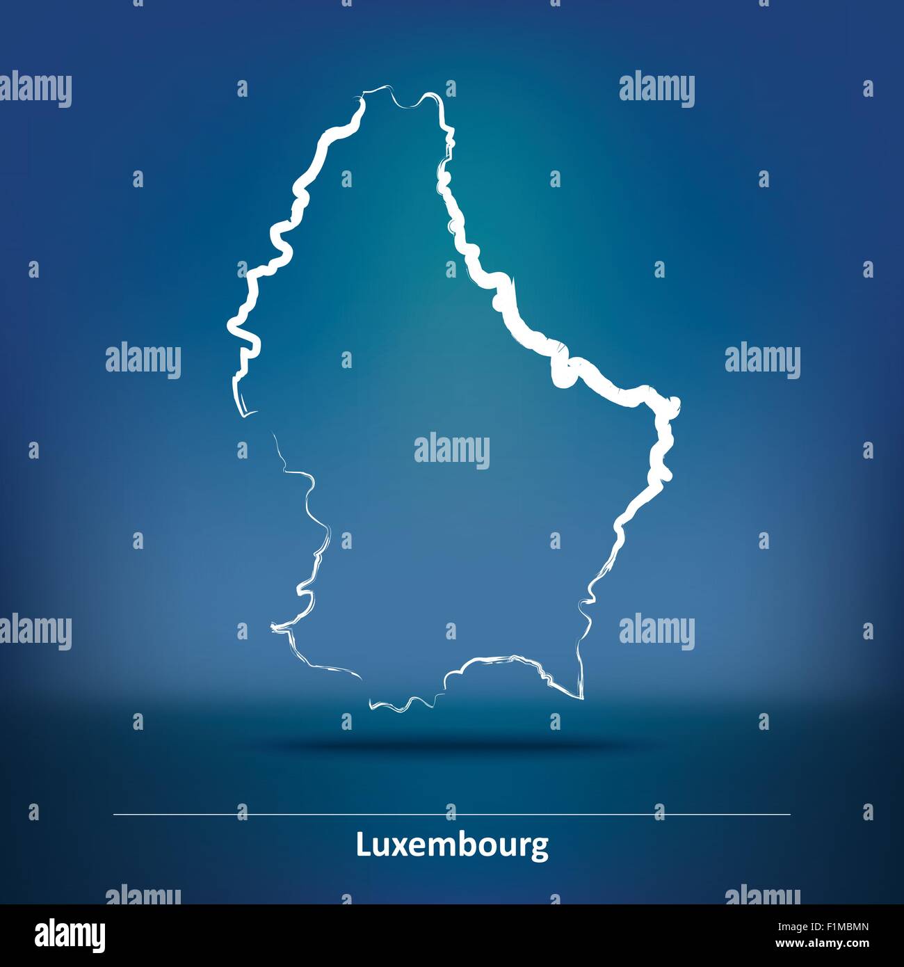 Doodle Map of Luxembourg - vector illustration Stock Vector Image & Art ...