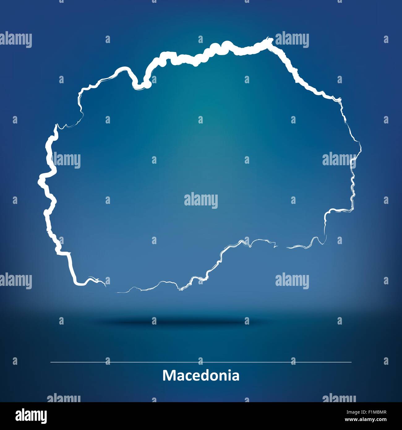 Doodle Map of Macedonia - vector illustration Stock Vector Image & Art ...
