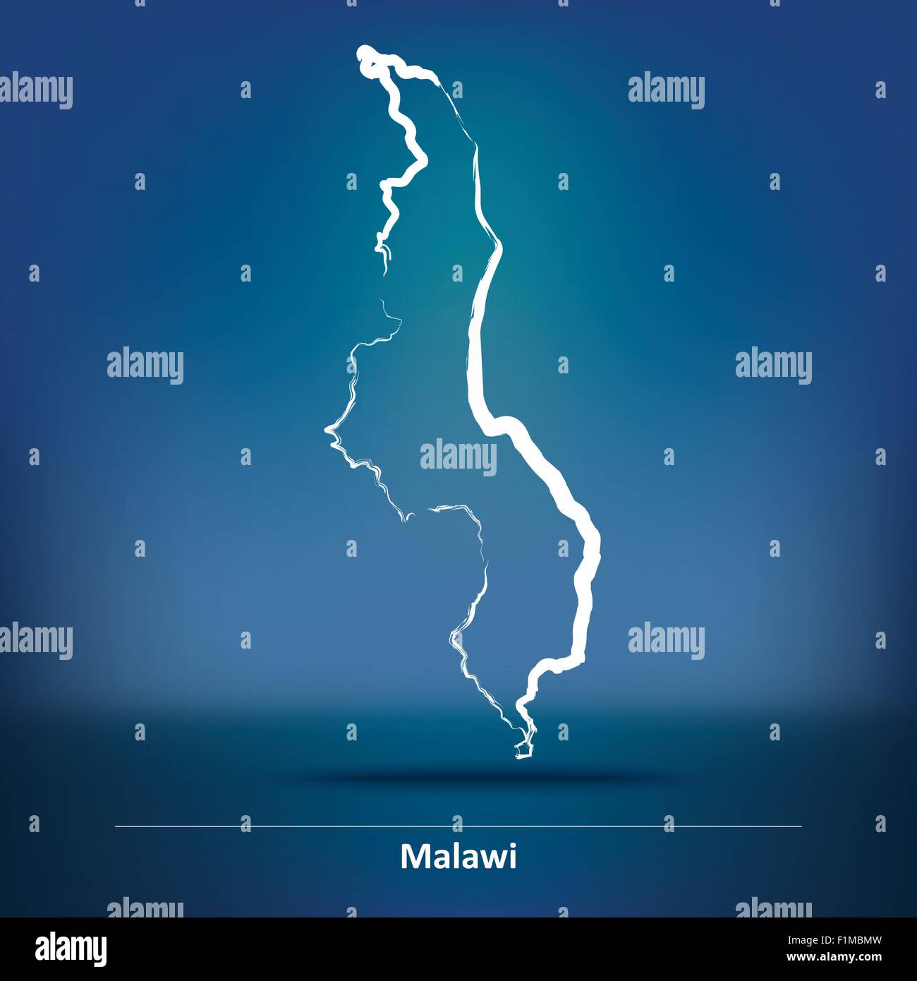 Doodle Map of Malawi - vector illustration Stock Vector Image & Art - Alamy
