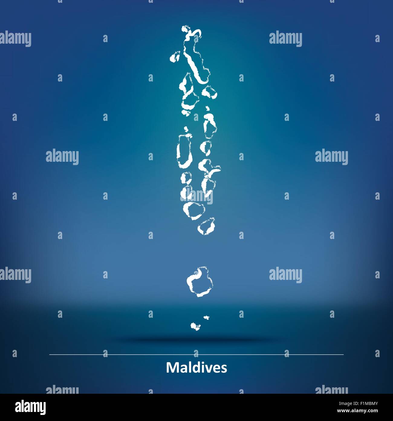 Doodle Map of Maldives - vector illustration Stock Vector Image & Art ...
