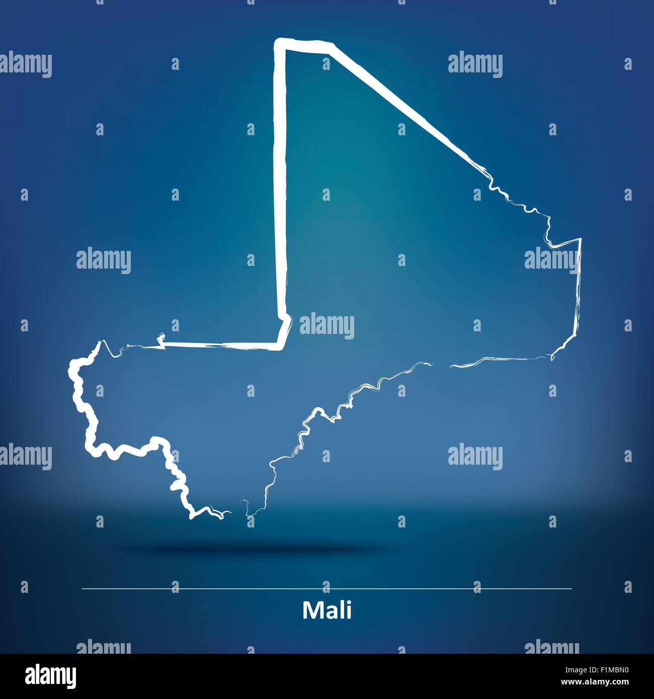 Doodle Map of Mali - vector illustration Stock Vector Image & Art - Alamy