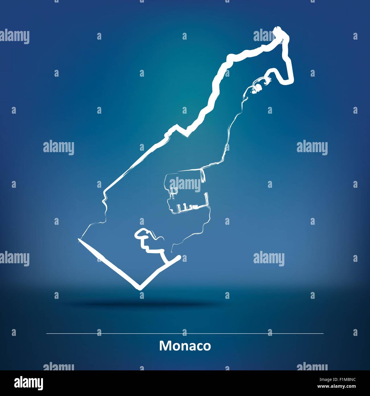 Doodle Map of Monaco - vector illustration Stock Vector Image & Art - Alamy