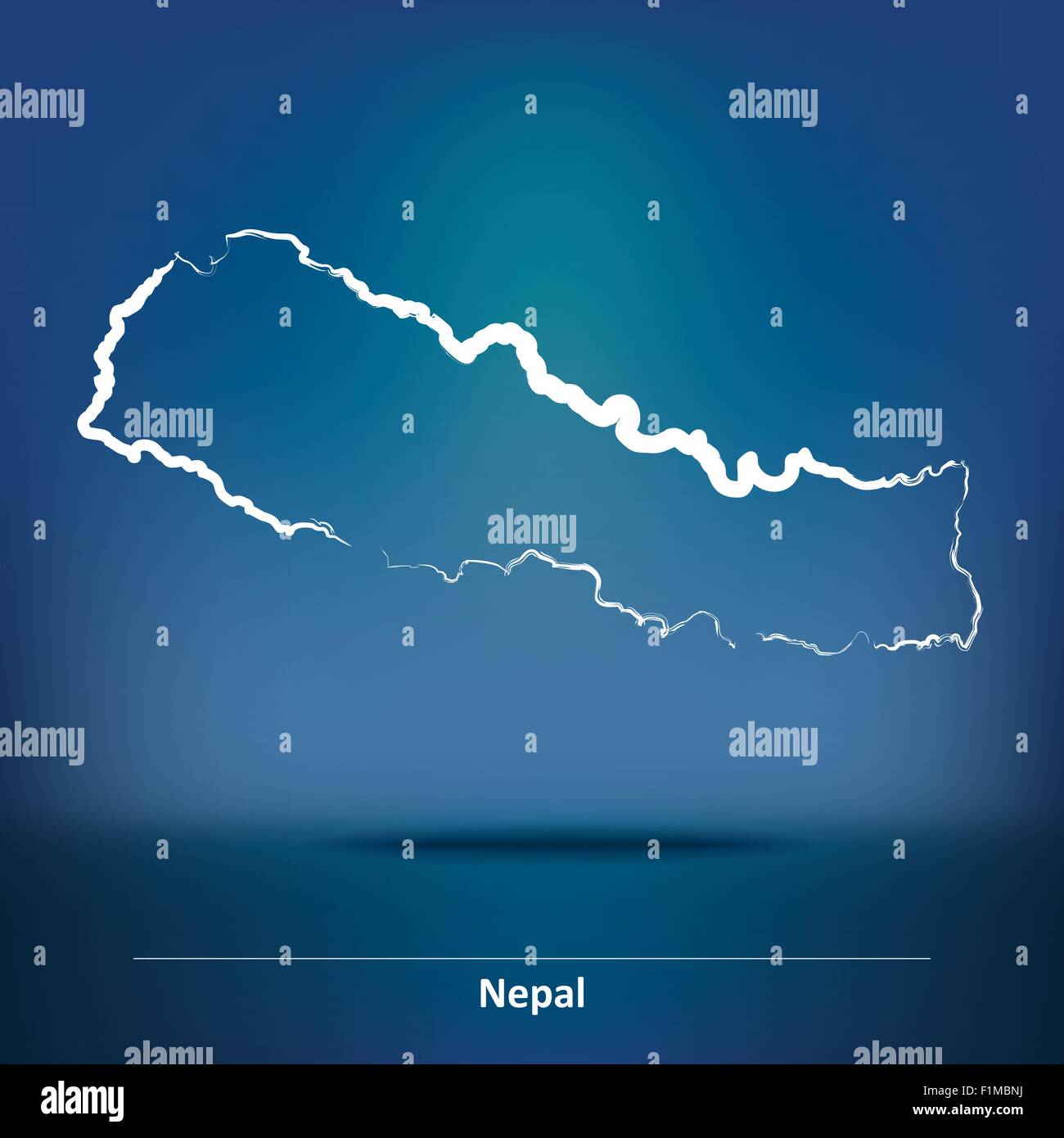 Doodle Map of Nepal - vector illustration Stock Vector Image & Art - Alamy