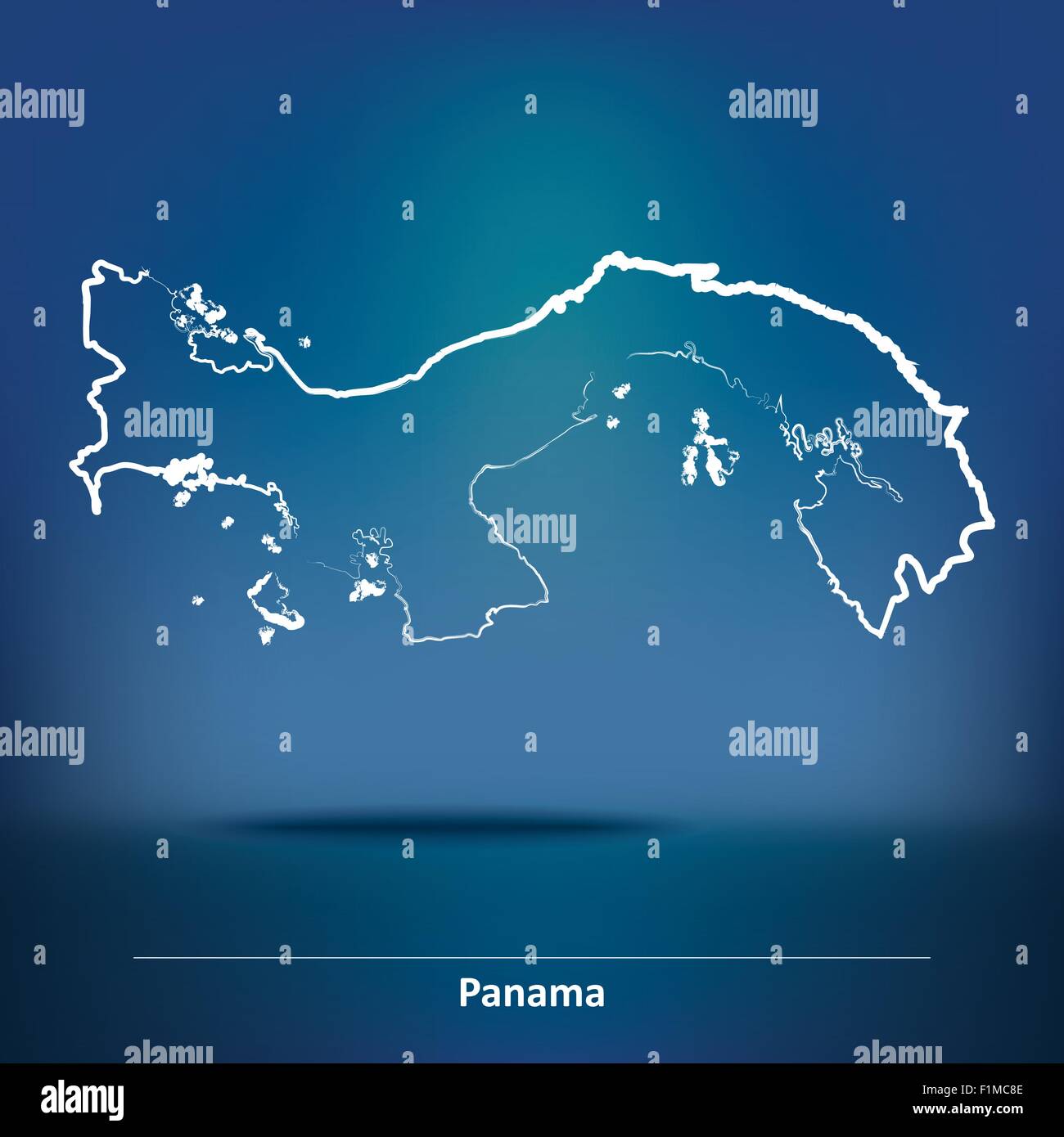 Doodle Map of Panama - vector illustration Stock Vector Image & Art - Alamy