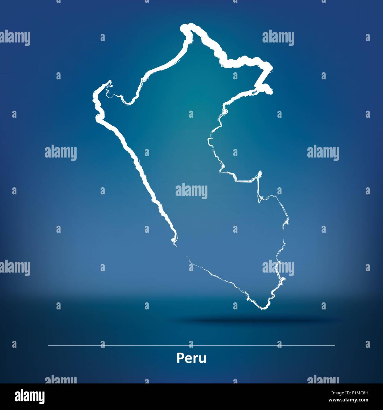 Doodle Map of Peru - vector illustration Stock Vector Image & Art - Alamy