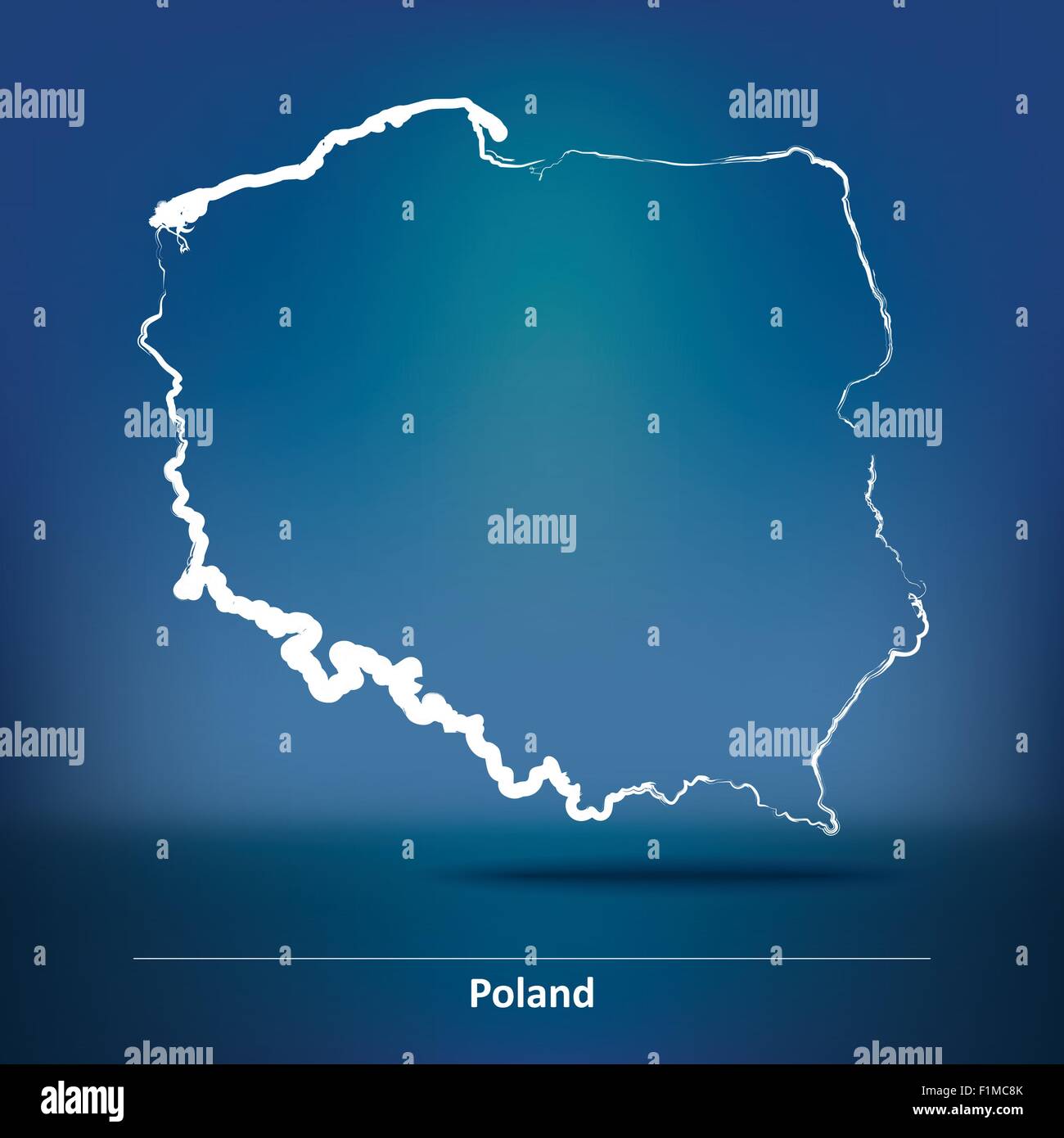 Doodle Map of Poland - vector illustration Stock Vector Image & Art - Alamy