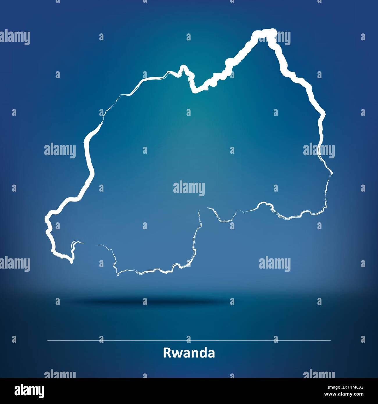 Doodle Map of Rwanda - vector illustration Stock Vector Image & Art - Alamy