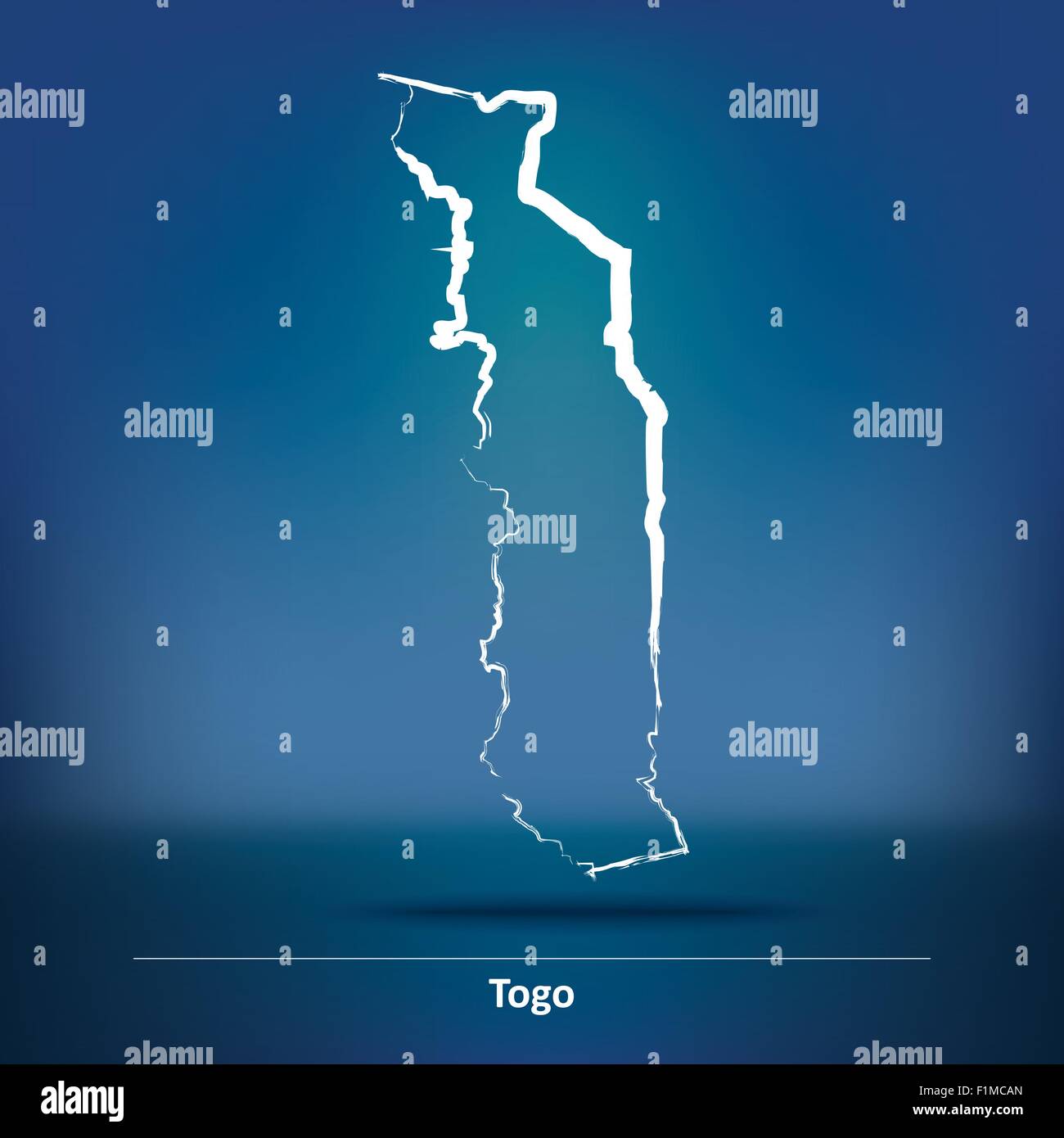 Doodle Map of Togo - vector illustration Stock Vector Image & Art - Alamy