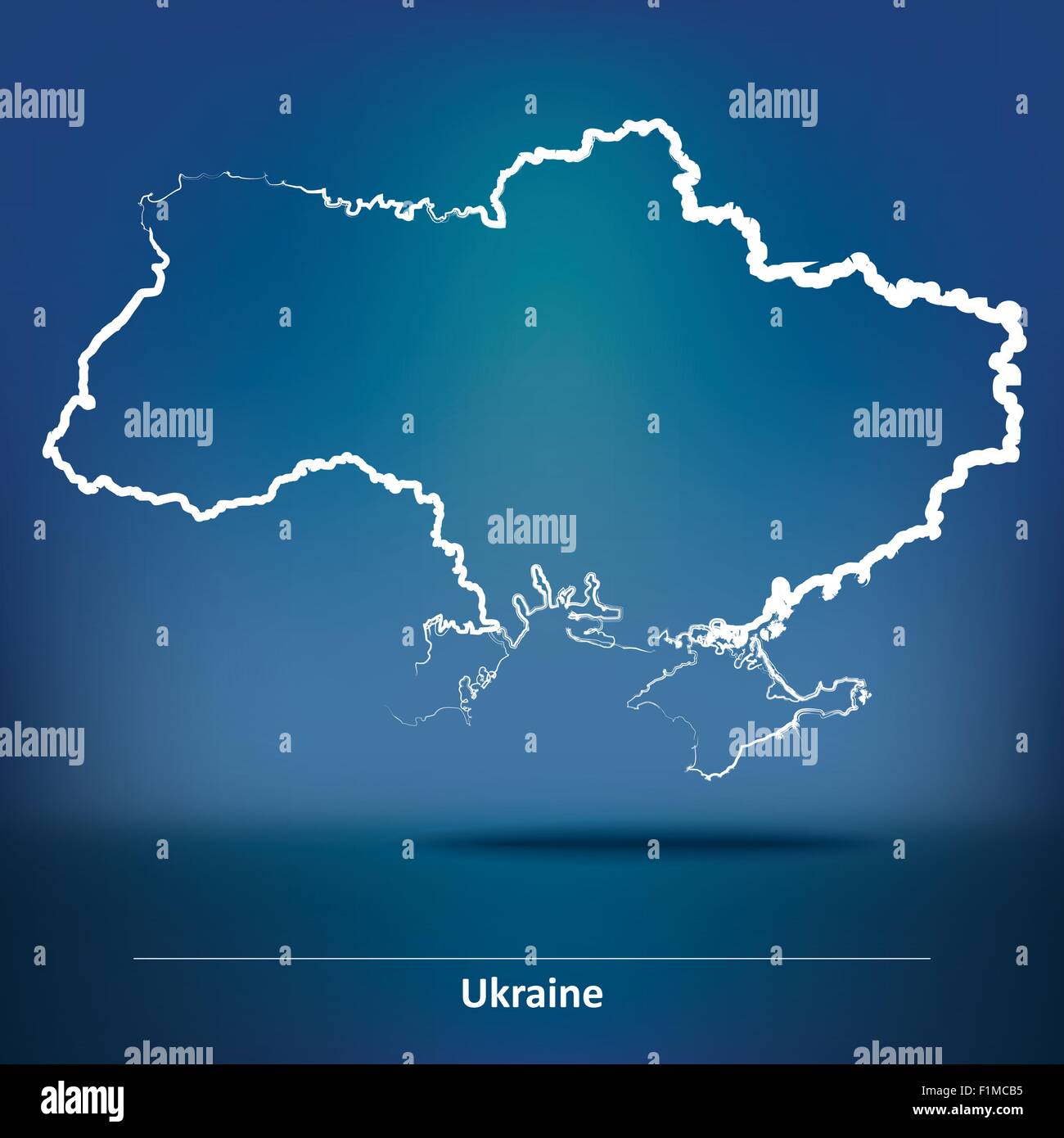 Doodle Map of Ukraine - vector illustration Stock Vector Image & Art ...