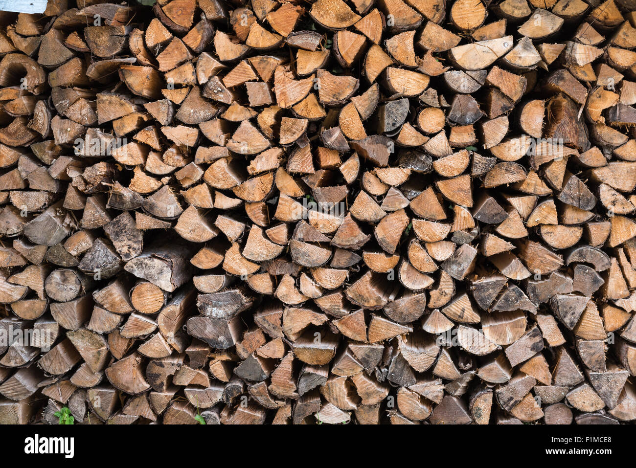 Stacked pile of wood Stock Photo - Alamy
