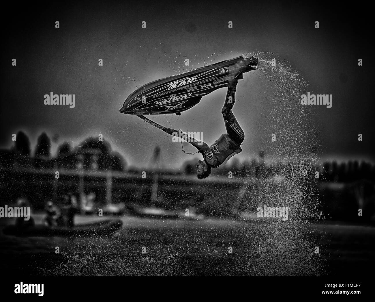 Water tail Black and White Stock Photos & Images - Alamy