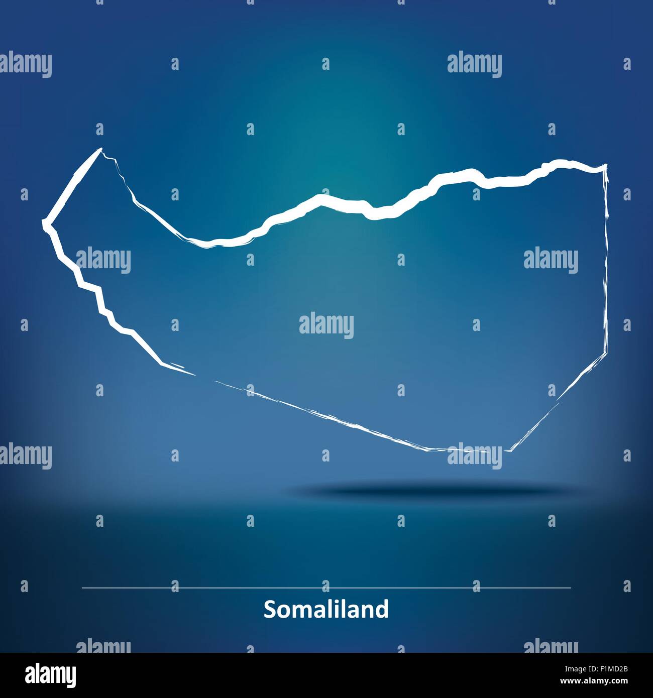 Doodle Map of Somaliland - vector illustration Stock Vector Image & Art ...