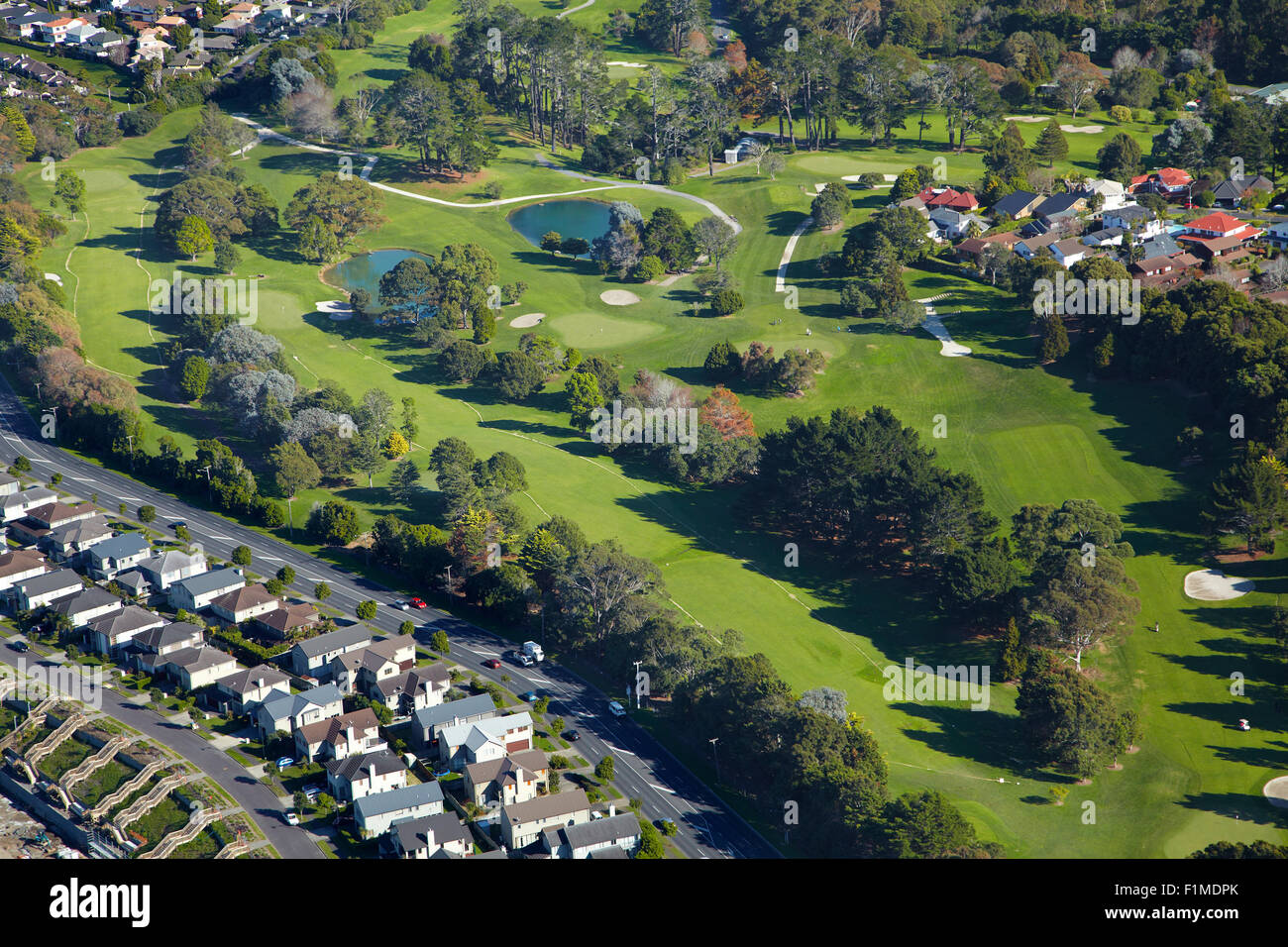 Remuera Golf Course, Auckland, North Island, New Zealand - aerial Stock ...