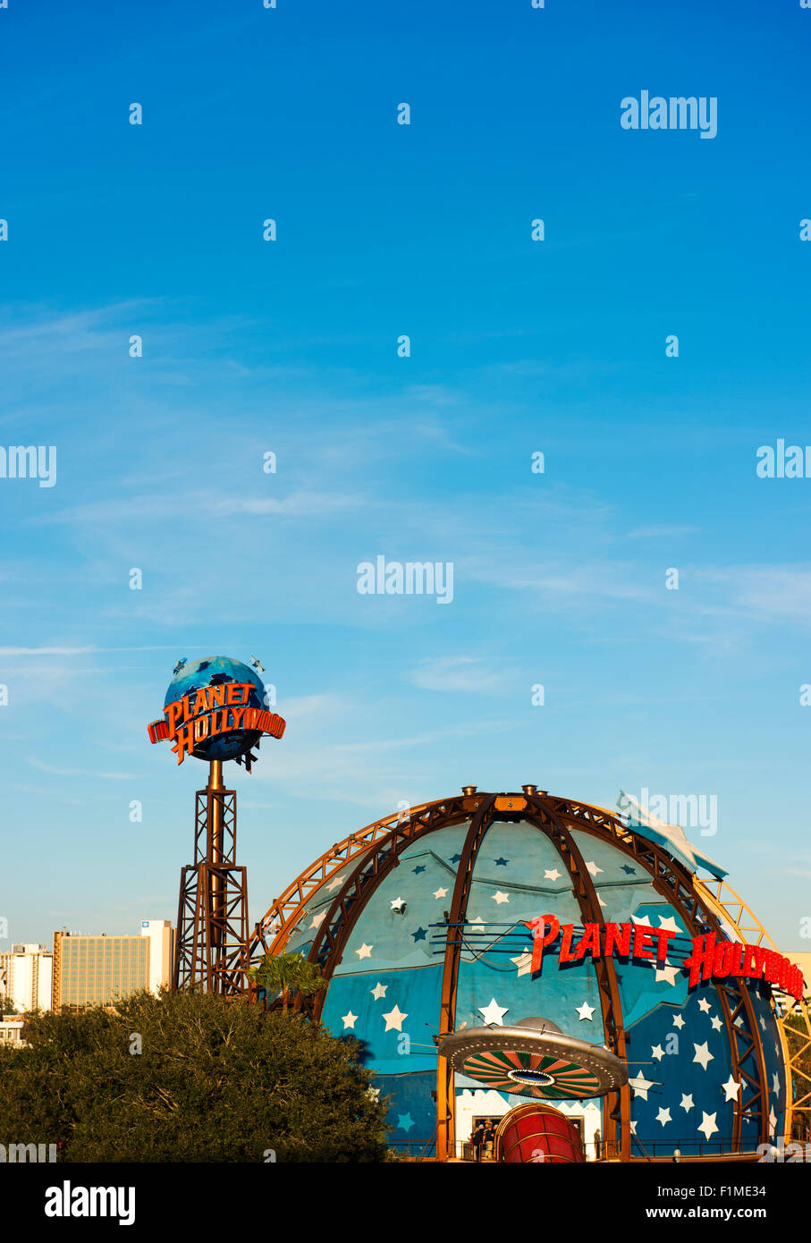 Exterior of the Planet Hollywood Restaurant in Orlando, Florida Stock ...