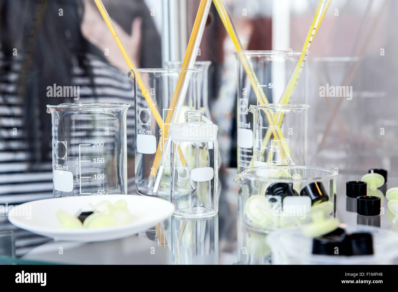 Abstract laboratory background with chemical test tubes Stock Photo - Alamy