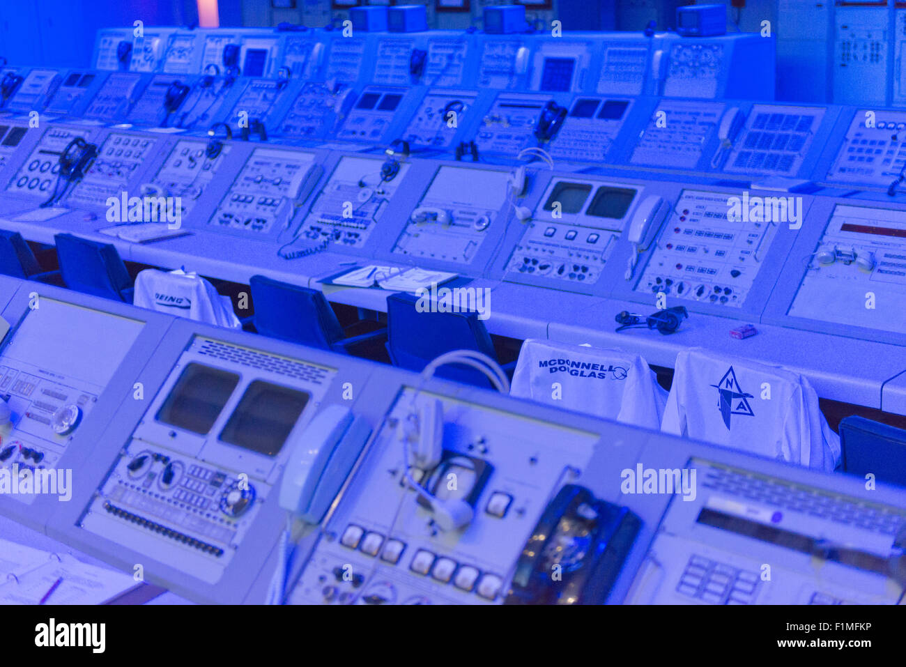 Original Apollo 15 control room at the Kennedy Space Center Stock Photo ...