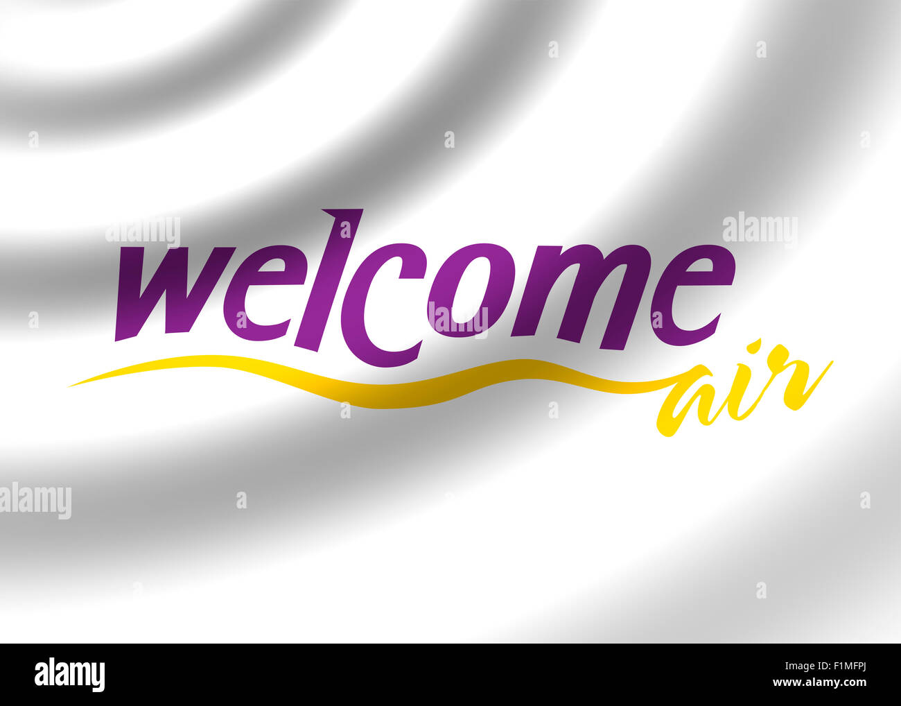 Welcome Air logo icon flag emblem sign Stock Photo - Alamy