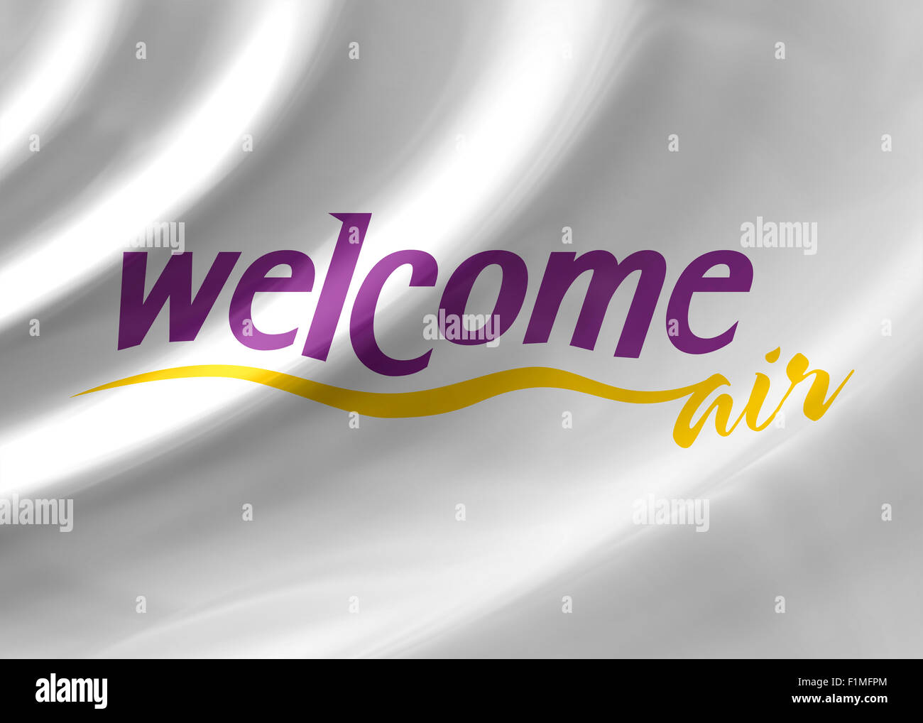 Welcome Air logo icon flag emblem sign Stock Photo - Alamy