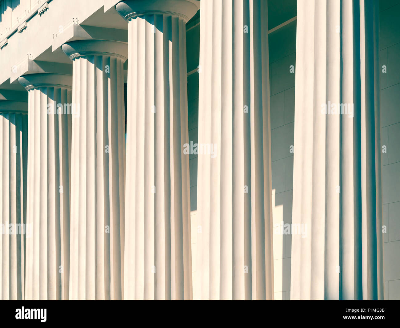 Vintage Columns Architecture Of Ancient Greek Temple Stock Photo - Alamy