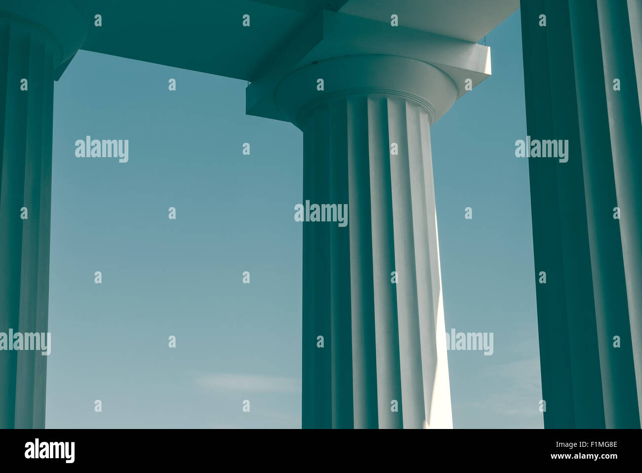 Vintage Columns Architecture Of Ancient Greek Temple Stock Photo - Alamy