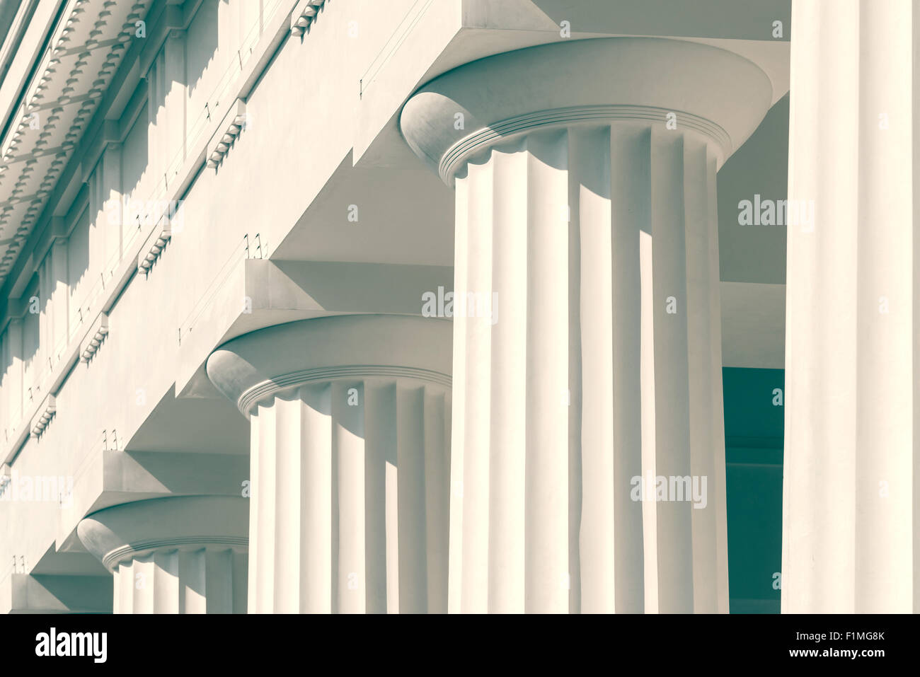 Vintage Columns Architecture Of Ancient Greek Temple Stock Photo - Alamy