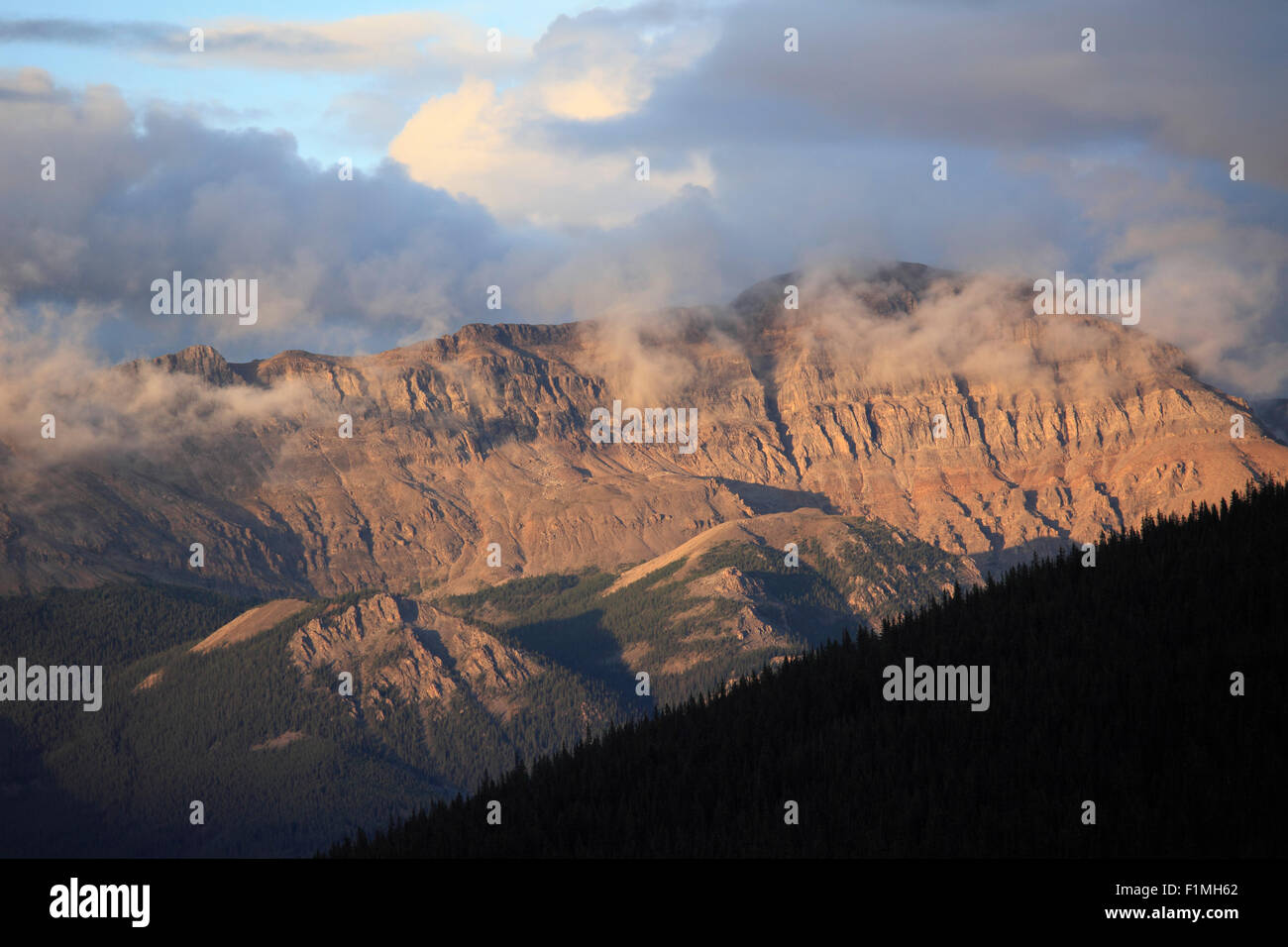 Canada, Alberta, Banff National Park, mountain landscape Stock Photo ...