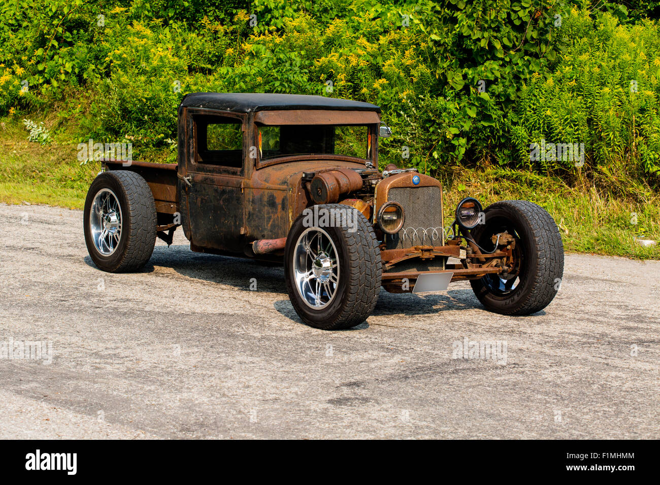 1930 Plymouth Sedan Rat Rod on pavement Stock Photo - Alamy