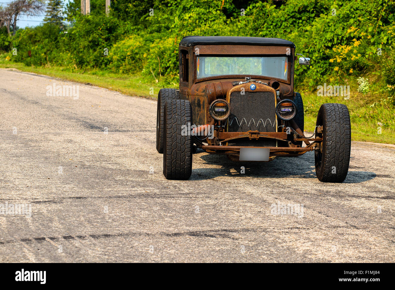 1930 Plymouth Sedan Rat Rod on pavement Stock Photo - Alamy