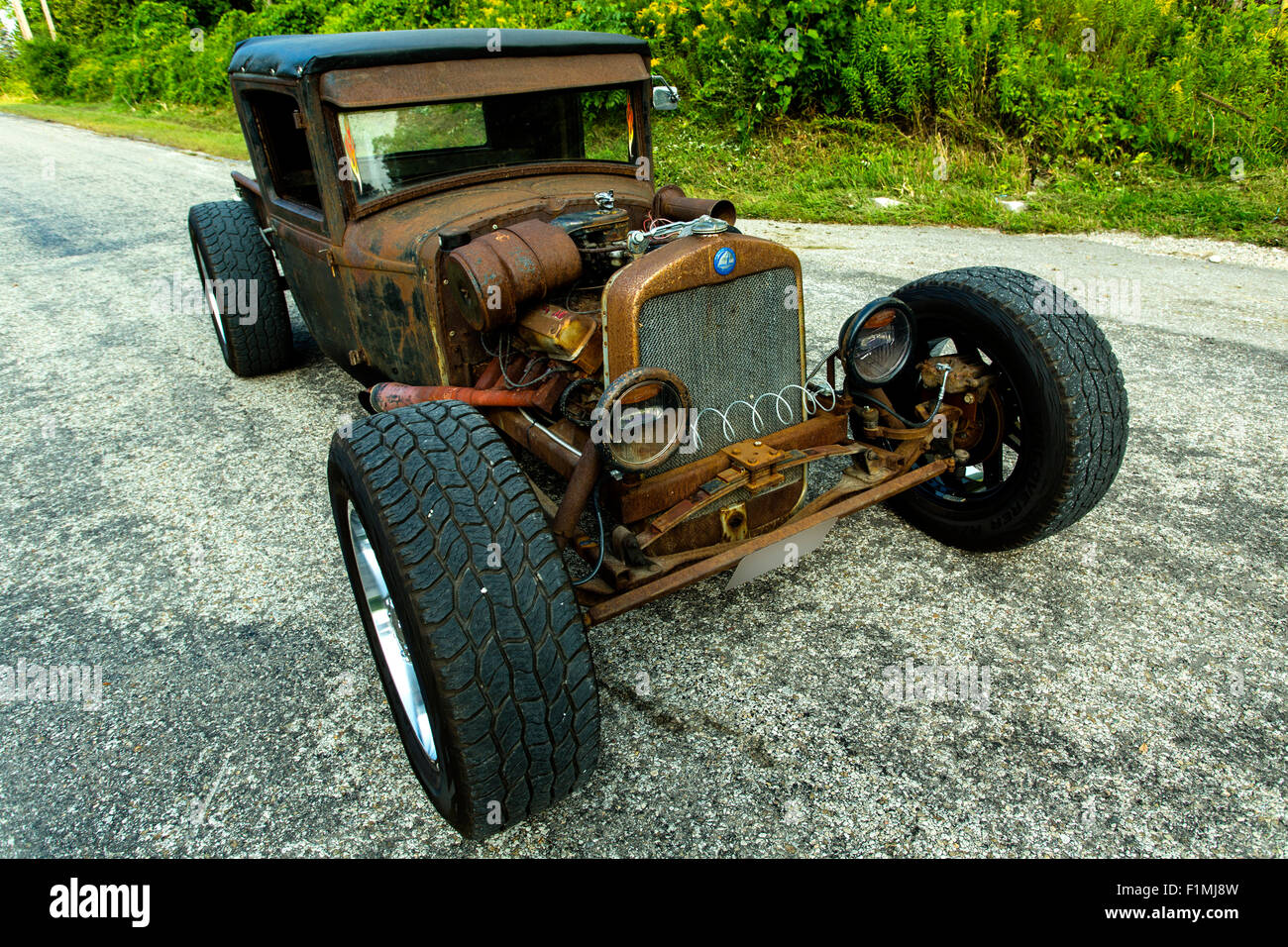 1930 Plymouth Sedan Rat Rod on pavement Stock Photo - Alamy