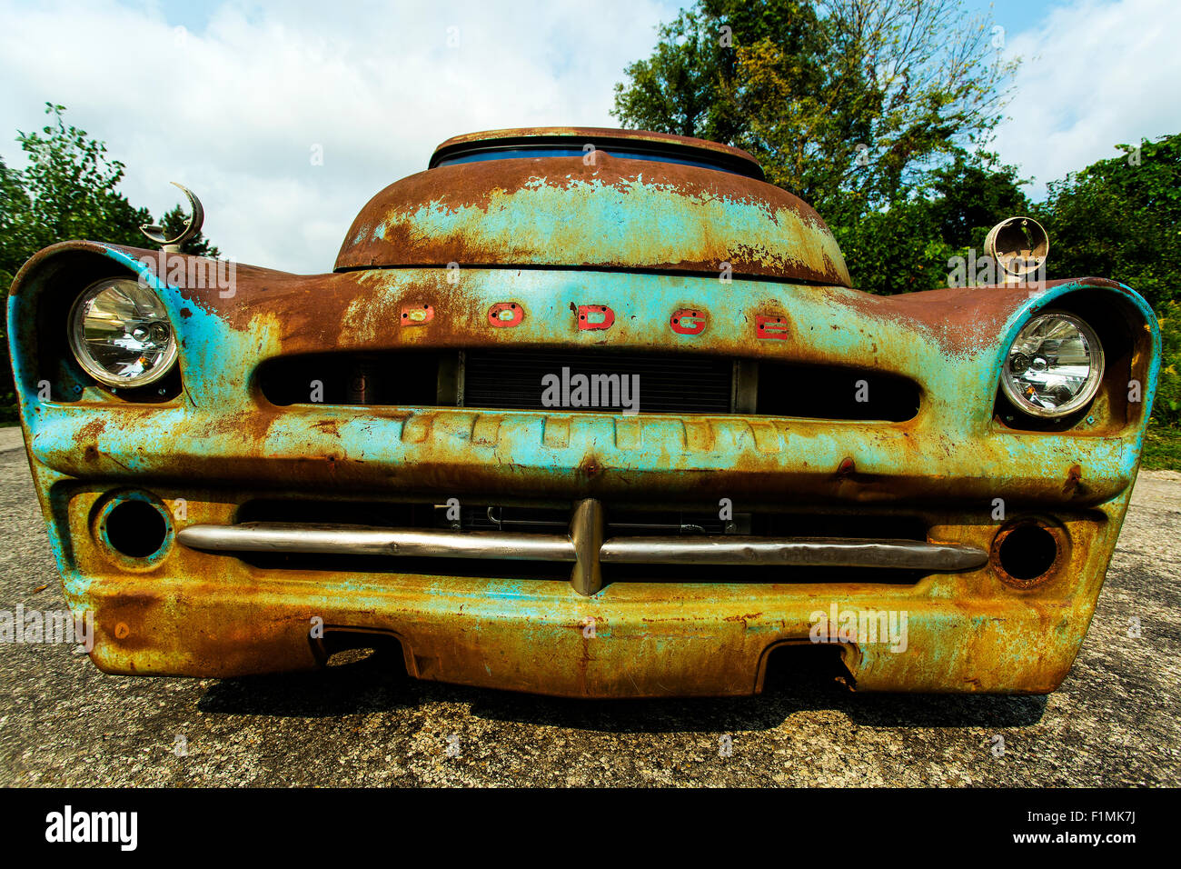 1957 Dodge Pickup Truck Rat Rod on roadway Stock Photo - Alamy