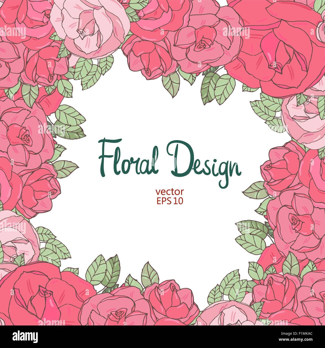 Vintage floral vector frame Stock Vector Image & Art - Alamy