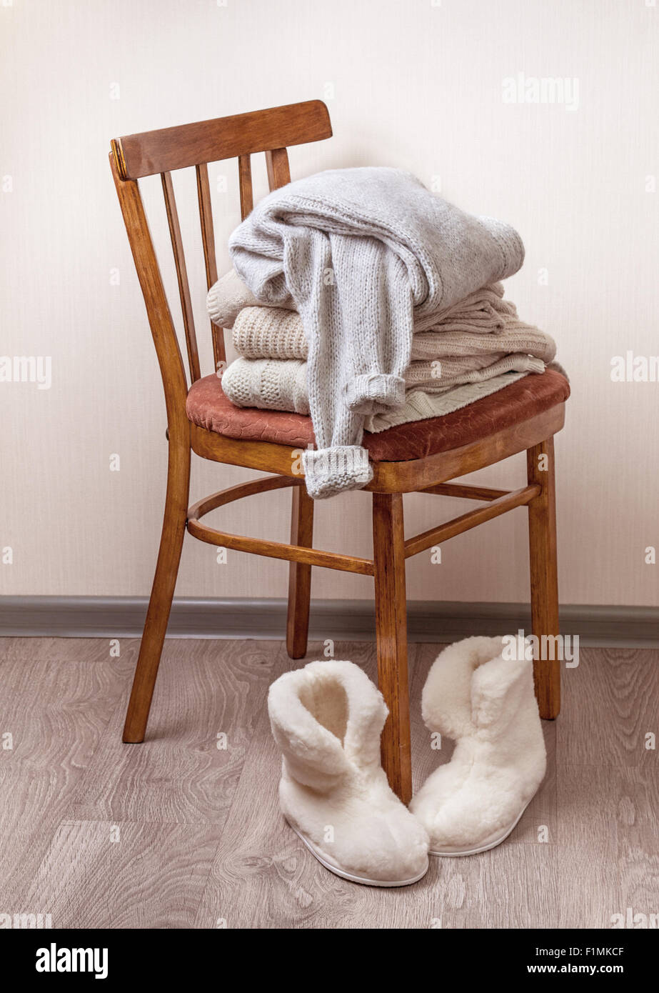 Pile clothes chair hi-res stock photography and images - Alamy