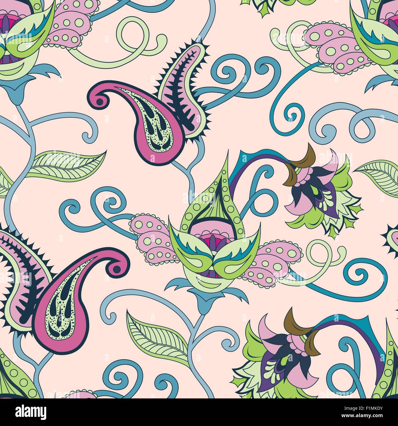 Indian paisley fabric design hi-res stock photography and images - Alamy