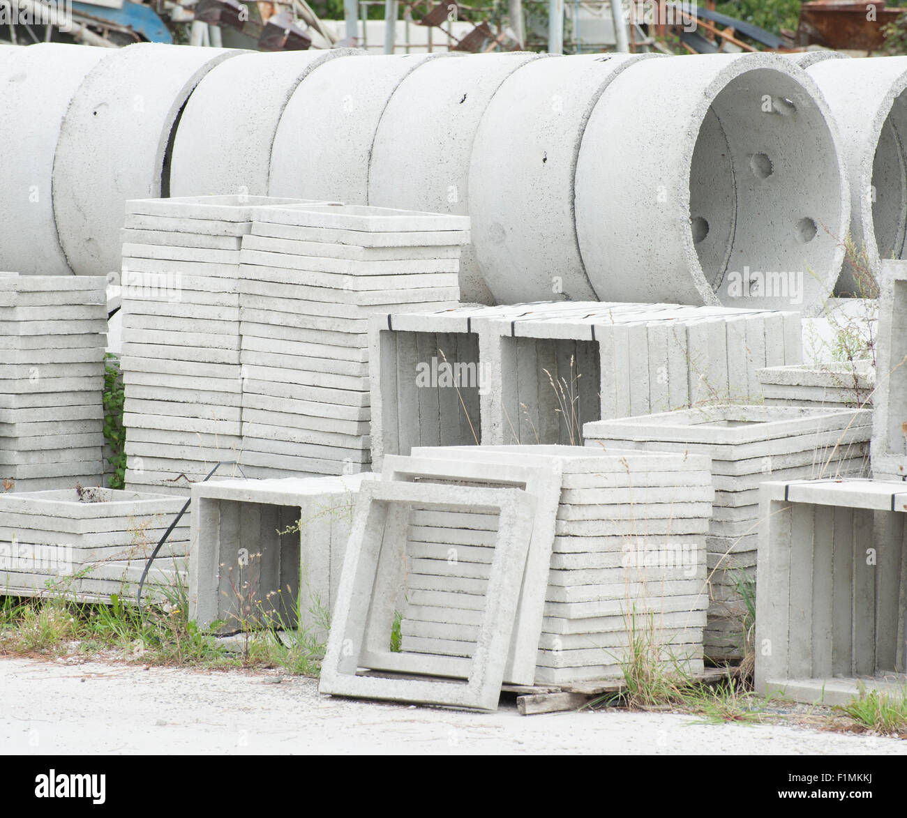 Precast concrete well rings hi-res stock photography and images - Alamy