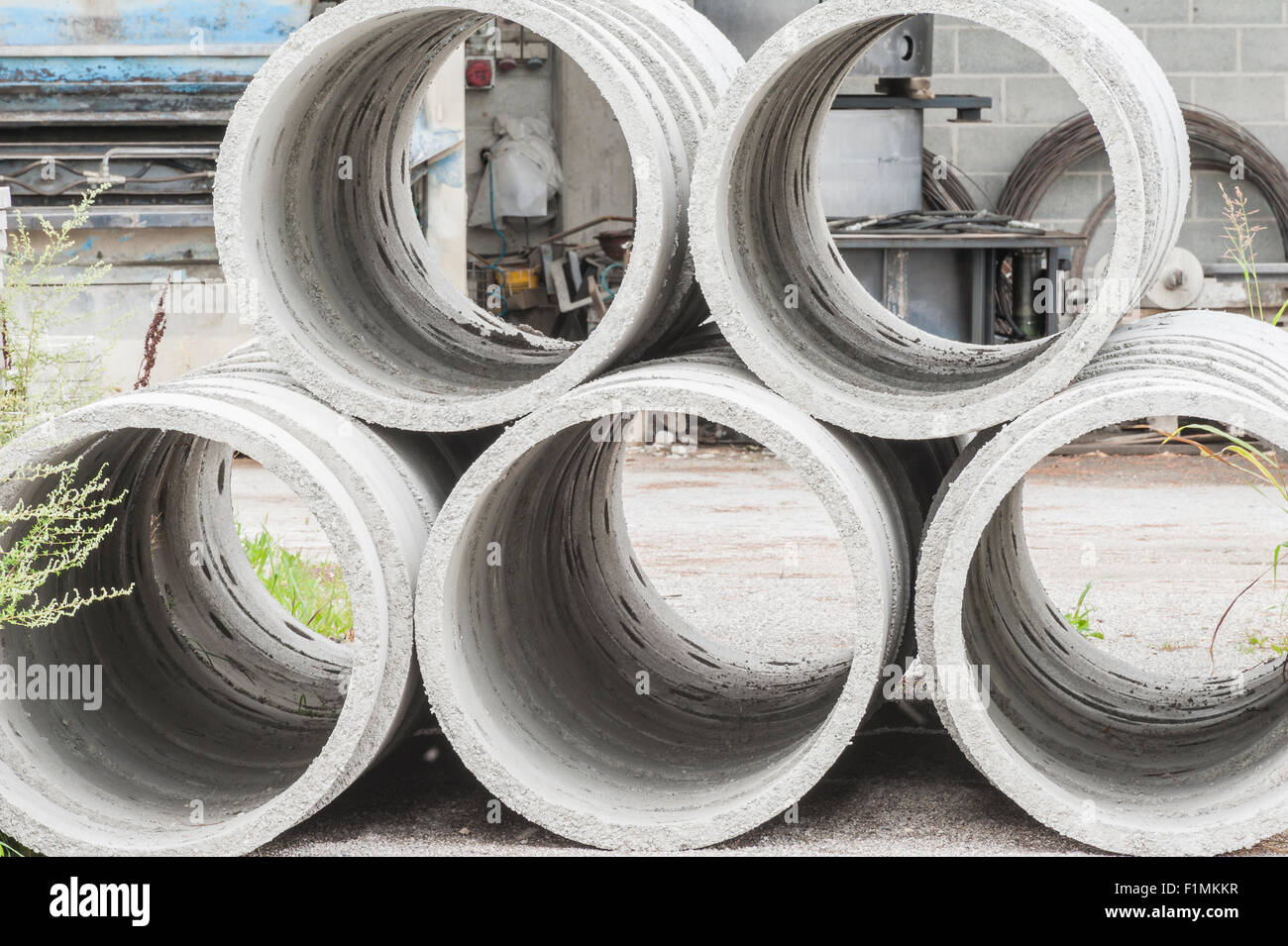 Precast concrete well rings hi-res stock photography and images - Alamy