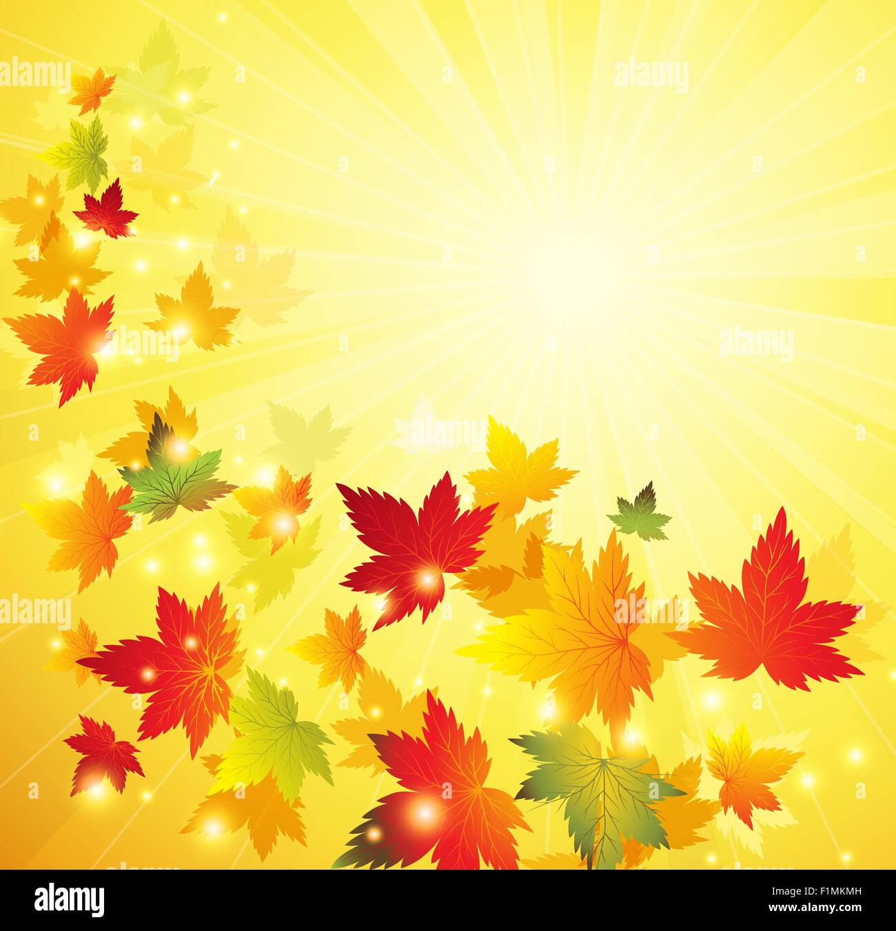 Shiny maple leaf Stock Vector Images - Alamy
