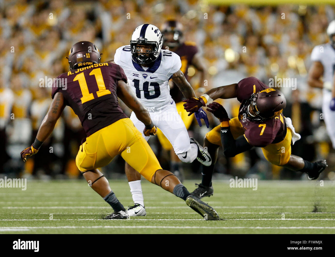Minneapolis, Minnesota, USA. 03rd Sep, 2015. TCU Horned Frogs wide ...