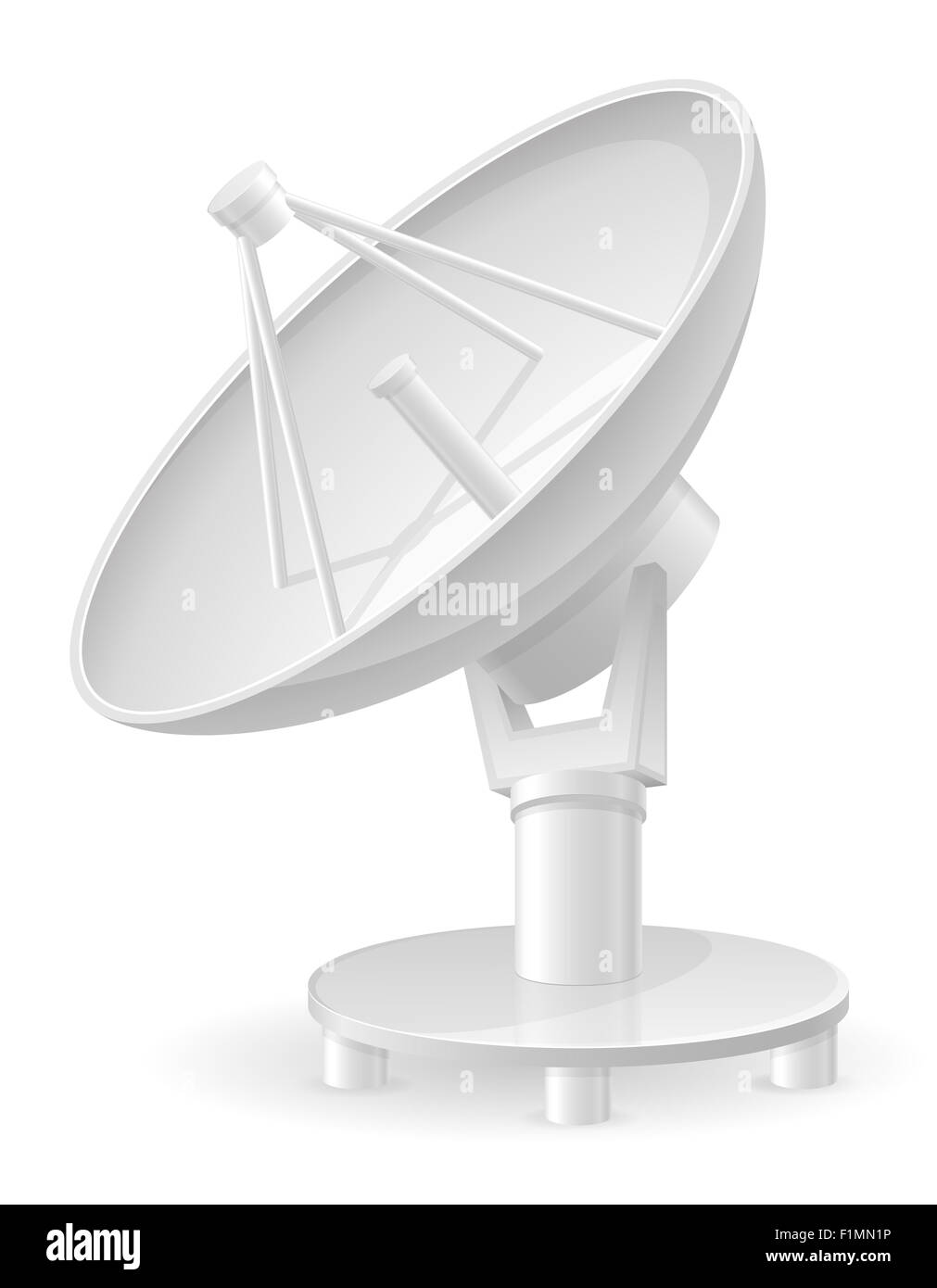 satellite dish illustration isolated on white background Stock Photo ...
