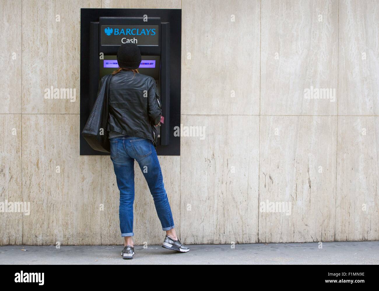 A Barclays Bank Hole In The Wall Machine High Resolution Stock ...
