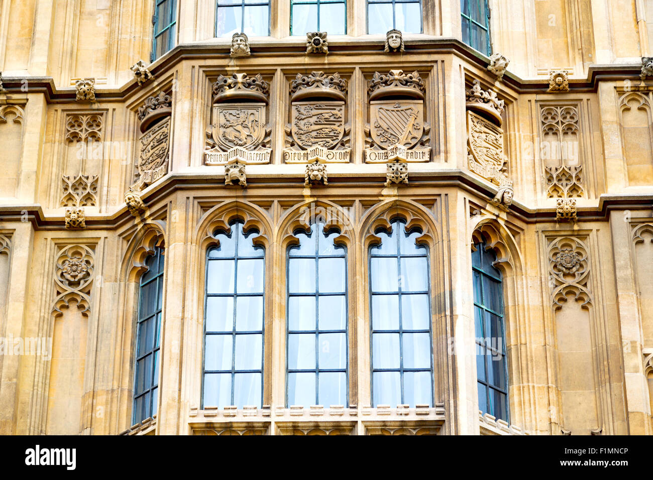 in london old historical parliament glass window structure and terrace ...